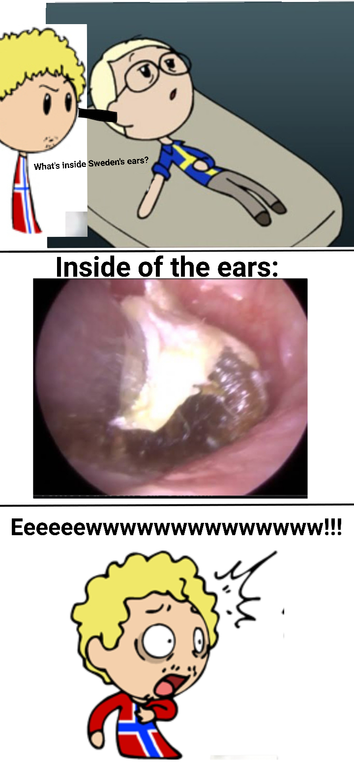 Fanart: Inside the ear meme - Scandinavia and the World
